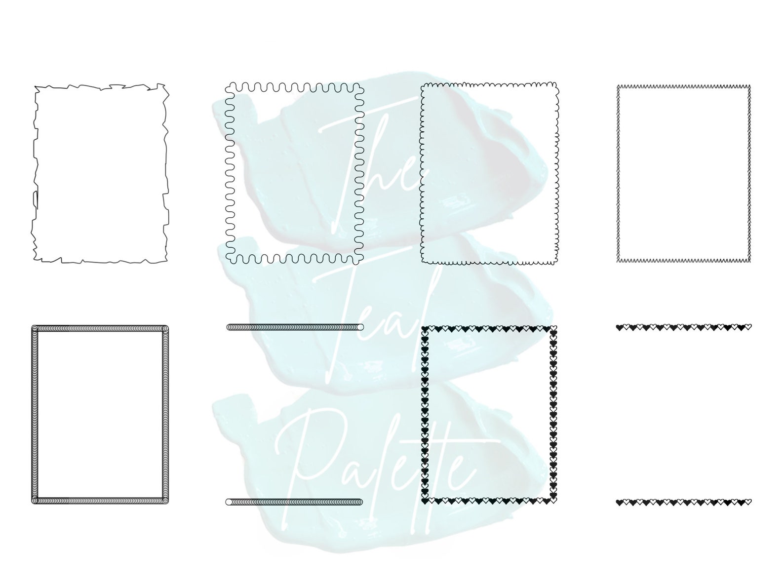 Doodle Digital Borders 2, Digital Frames Clipart, 8.5 X 11, Border Clip ...