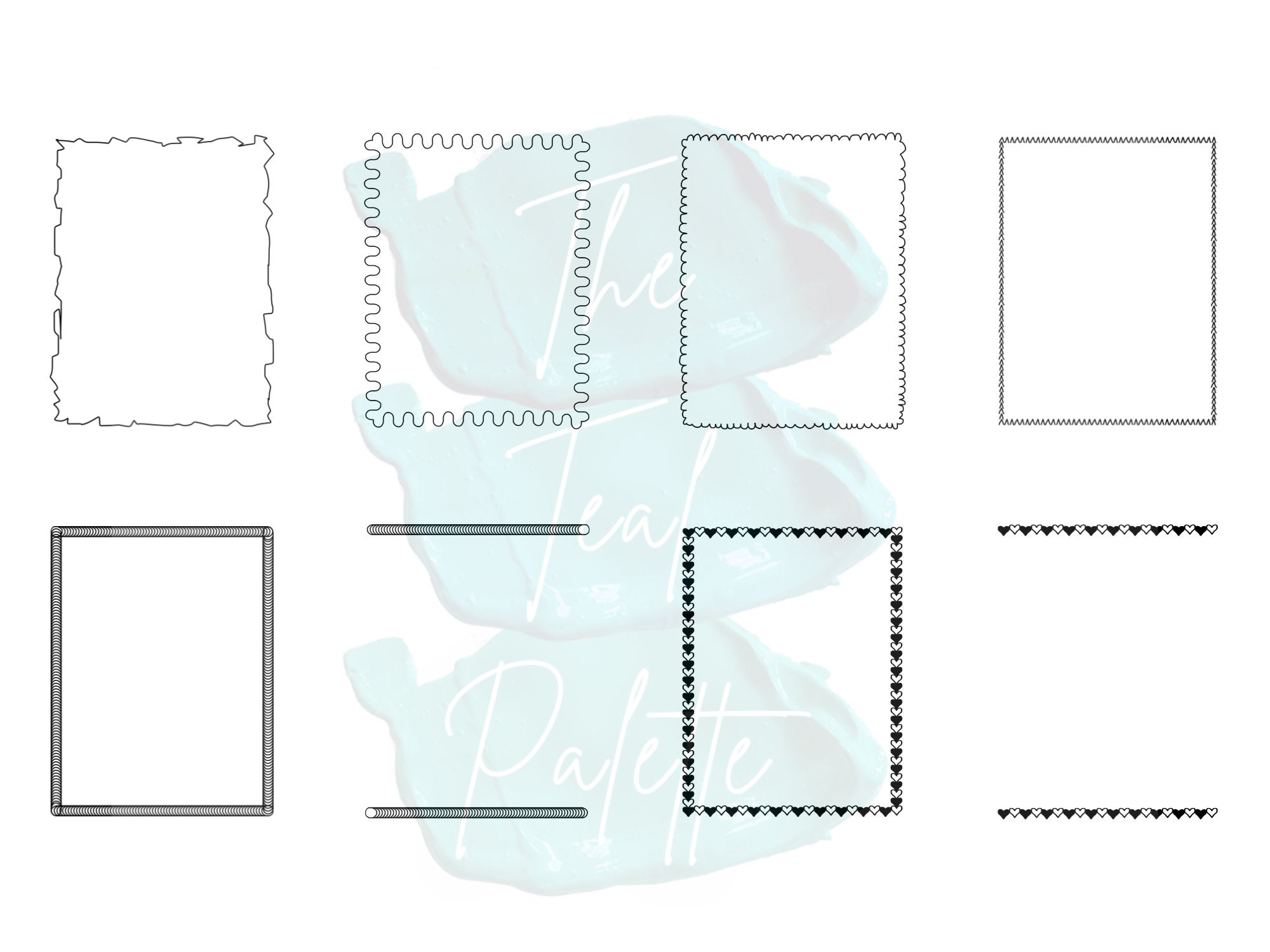 Doodle Digital Borders: Hand-drawn Clip Art Set (digital Download) - Etsy