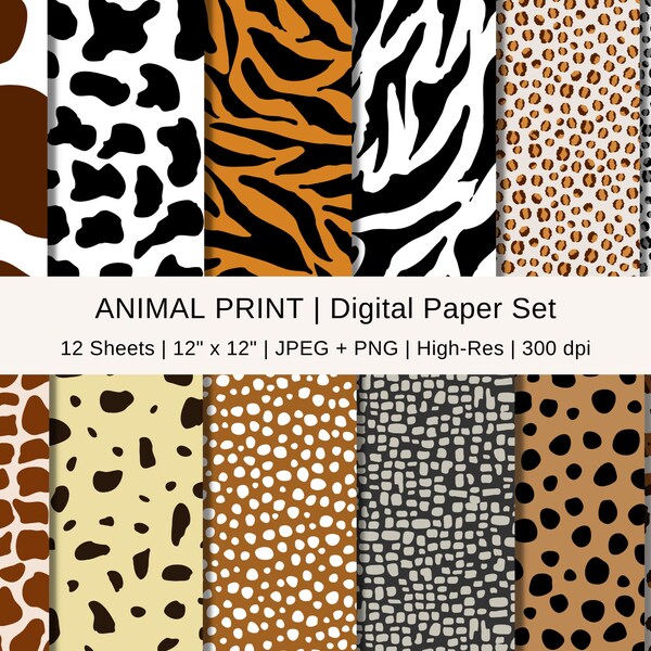 Zebra Digital Paper - Etsy