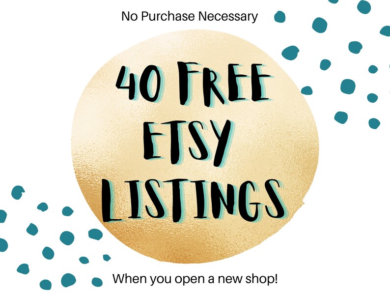 Get 40 Free Listings Link in Description Etsy Referral - Etsy