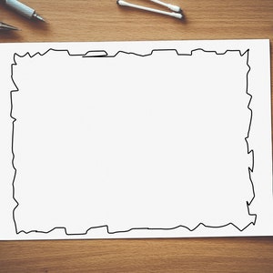 Doodle Digital Borders 2, Digital Frames Clipart, 8.5 X 11, Border Clip ...