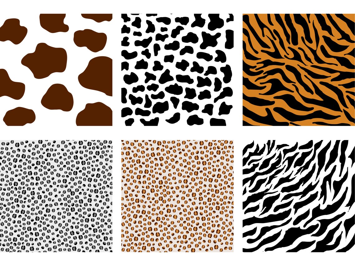 12 Animal Print Digital Paper Pack, Safari, Scrapbook, Leopard, Giraffe ...