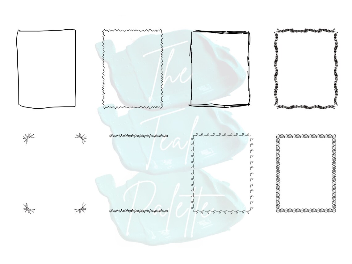 Bundle Borders Clip Art Set 1 Clipart Doodle Borders Border - Etsy