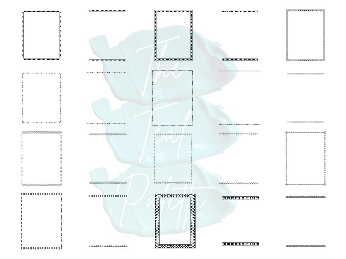 Bundle Borders Clip Art Set 2, Clipart Doodle Borders 2, Southwestern ...