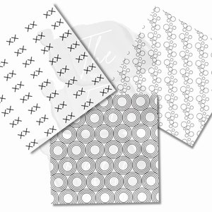 12 Geometric Digital Papers, Black Modern Patterns Digital Paper Pack ...