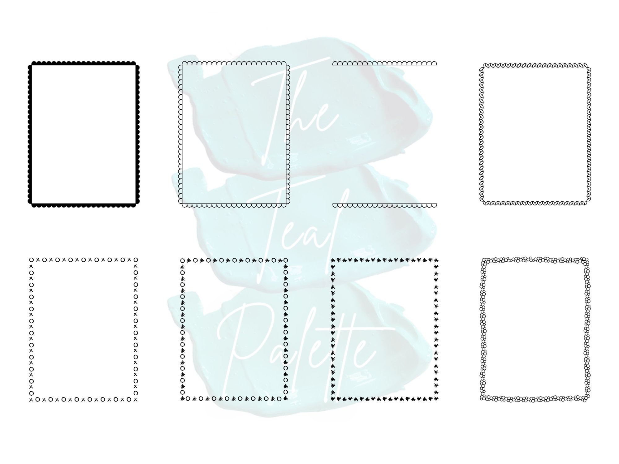 Doodle Digital Borders 2, Digital Frames Clipart, 8.5 X 11, Border Clip ...