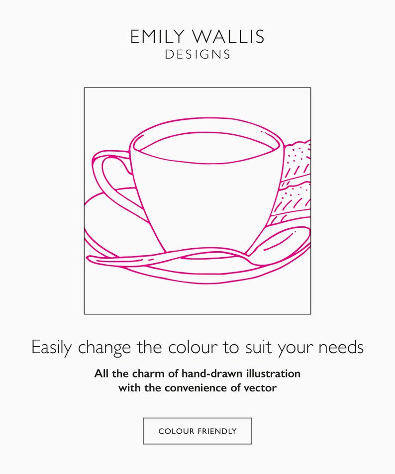Teacup SVG Files X 15, Tea Cup Clipart, Hand Drawn Illustrated Teacup ...
