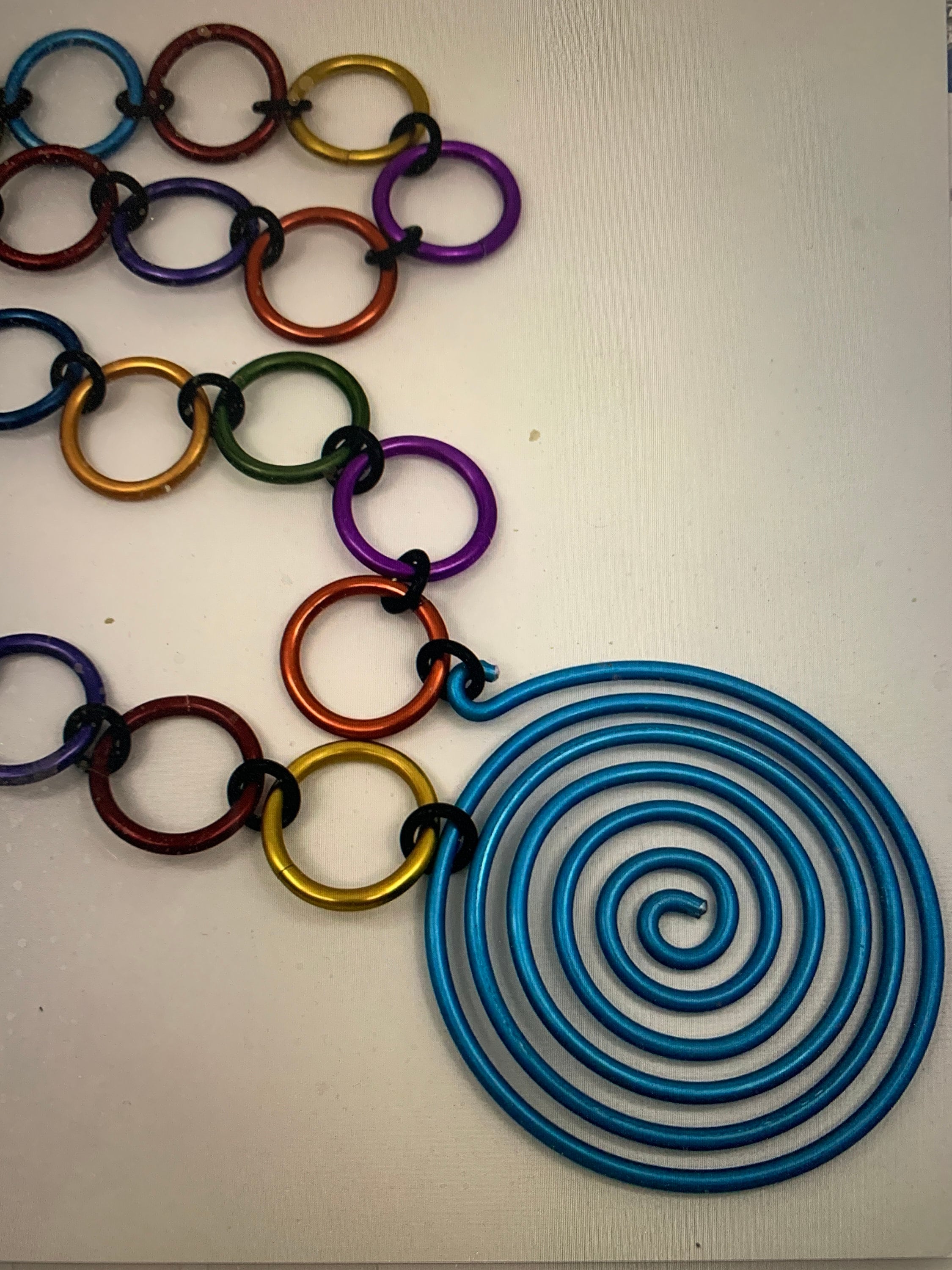 Rare Vtg Modernist David Spada Anodized Aluminuim Necklace 1980's - Etsy