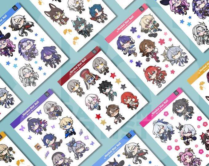 HSR Sticker Sheets | Honkai Star Rail | Planner Stickers Kawaii | RA - Etsy