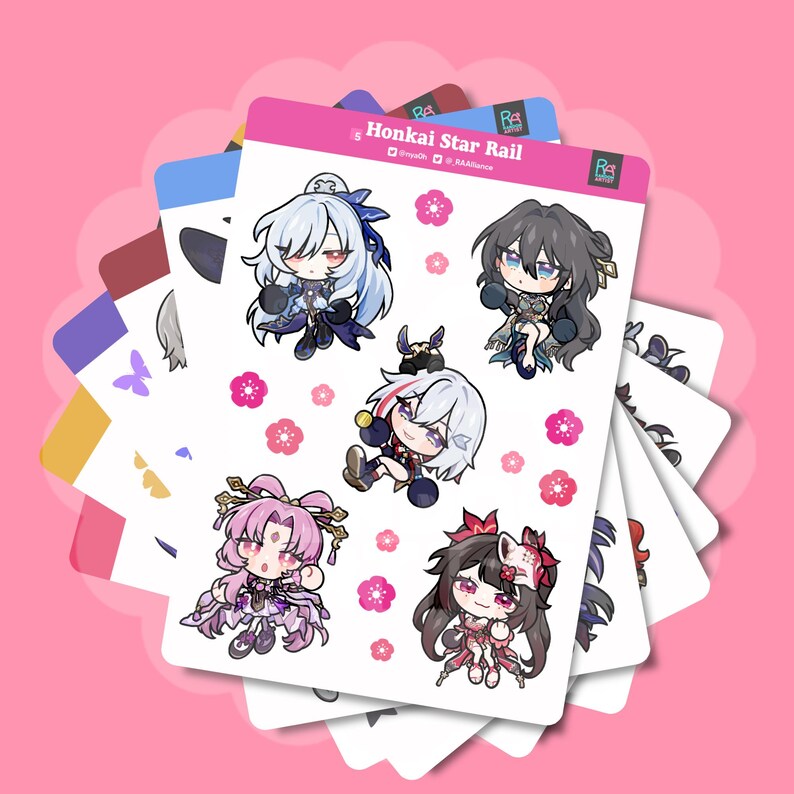 HSR Sticker Sheets Honkai Star Rail Planner Stickers Kawaii RA - Etsy