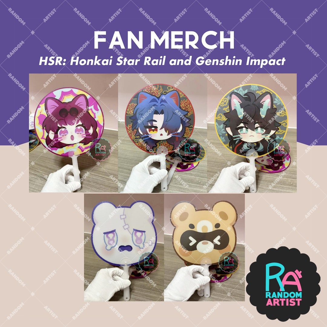 HSR: Honkai Star Rail Fan - Genshin Impact Fan With Charm | RA - Etsy