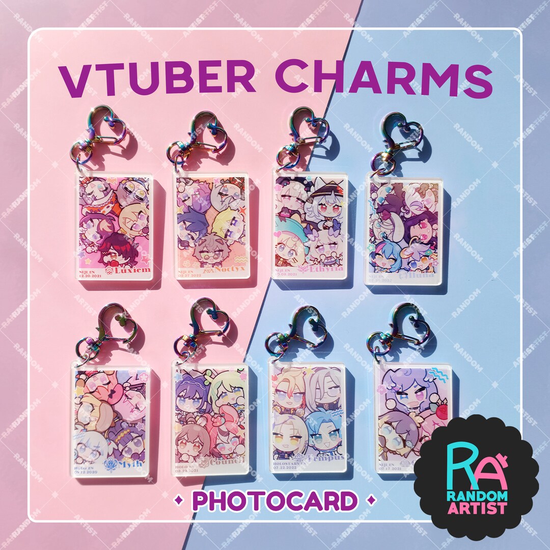 Vtuber Charms - Photocard Keychains | RA - Etsy
