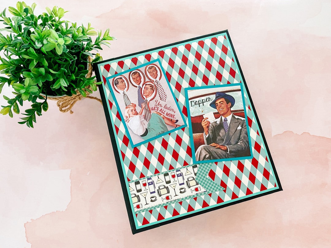 Completed Retro Scrapbook, Retro Scrapbook, Men's Theme Scrapbook ...