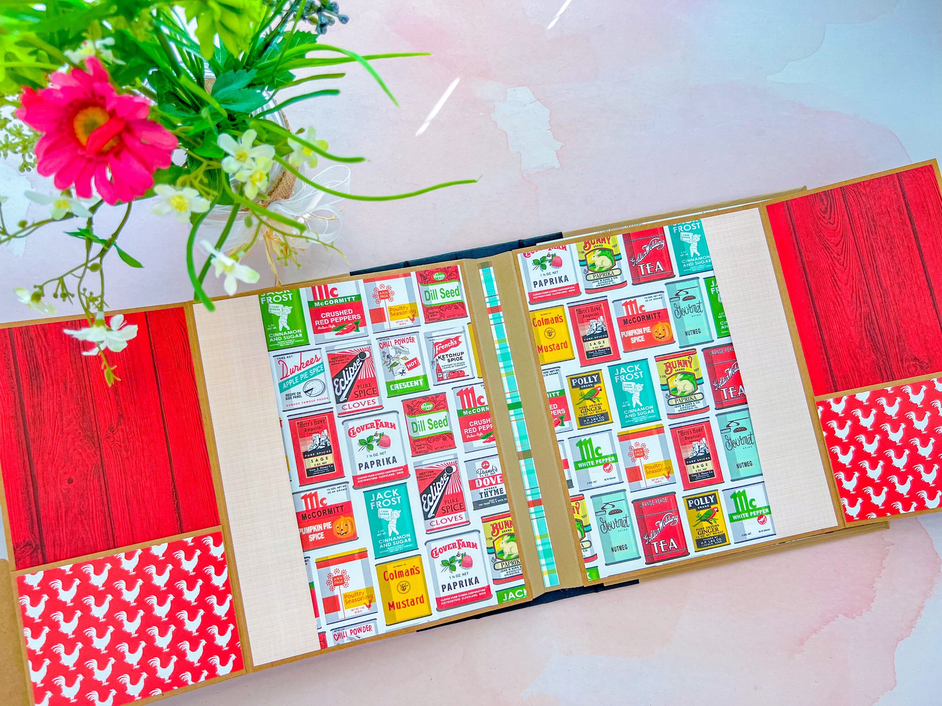 Complete Mini Scrapbook Recipe Scrapbook Recipe Mini Album - Etsy