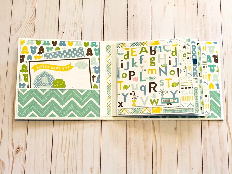 Completed Mini Scrapbook Baby Scrapbook Baby Mini Album | Etsy