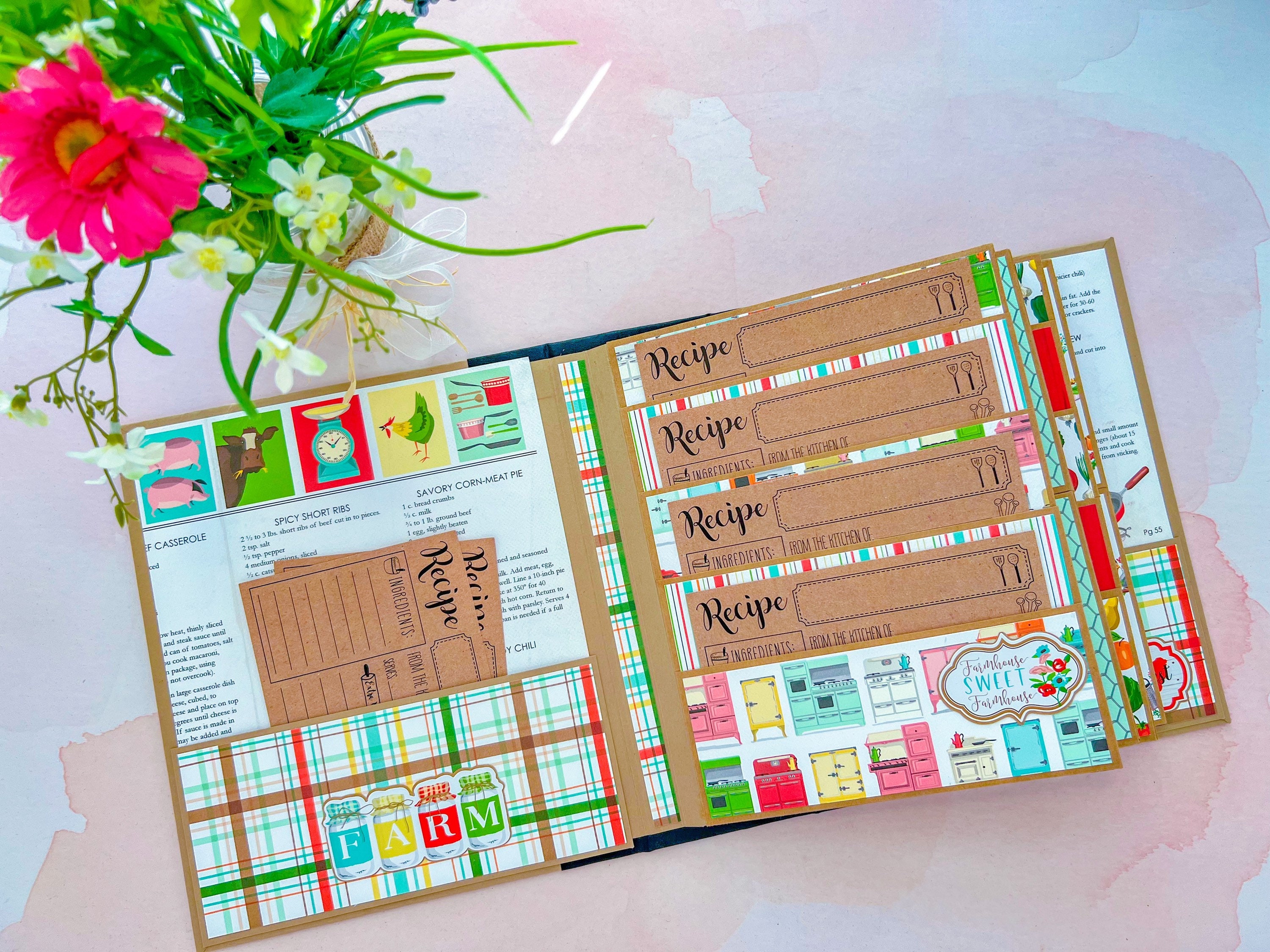Complete Mini Scrapbook Recipe Scrapbook Recipe Mini Album - Etsy
