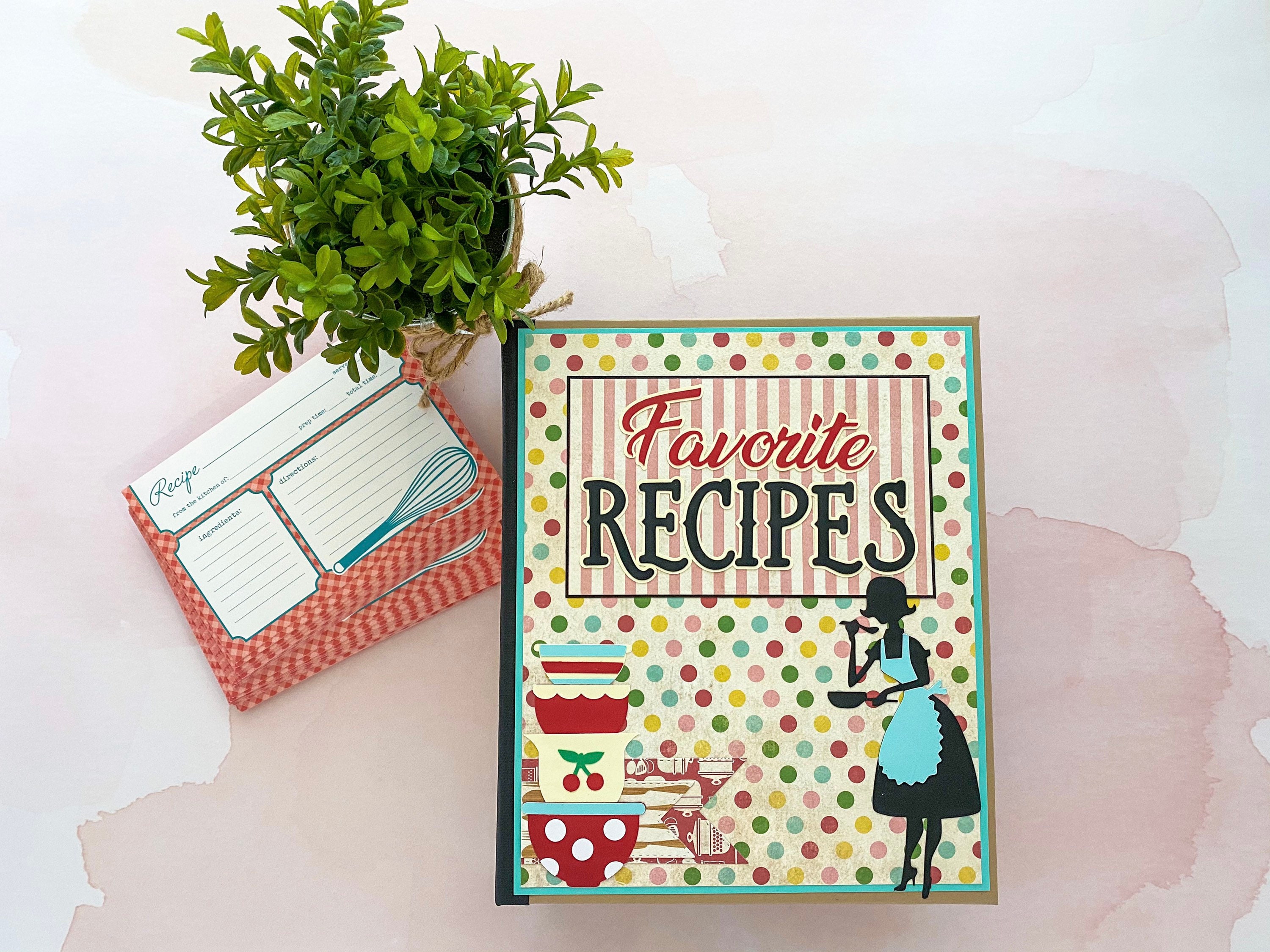 Retro Recipe Scrapbook, Recipe Mini Album, Recipe Folio, Recipe File ...
