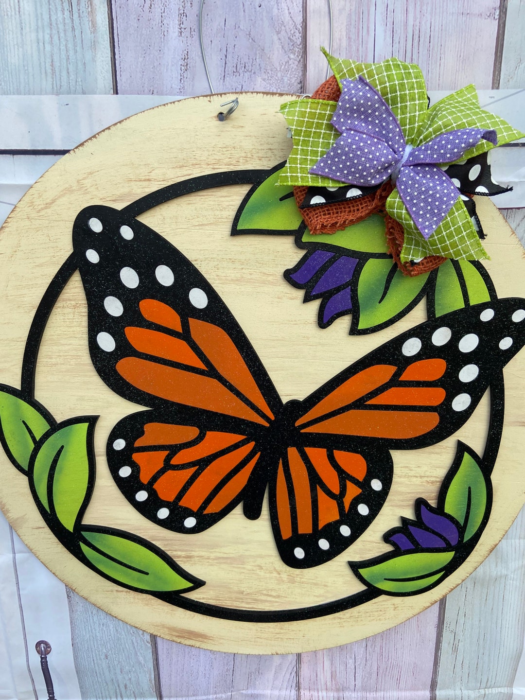 Butterfly Door Hanger/spring Door Hanger/summer Door Hanger/ Monarch ...