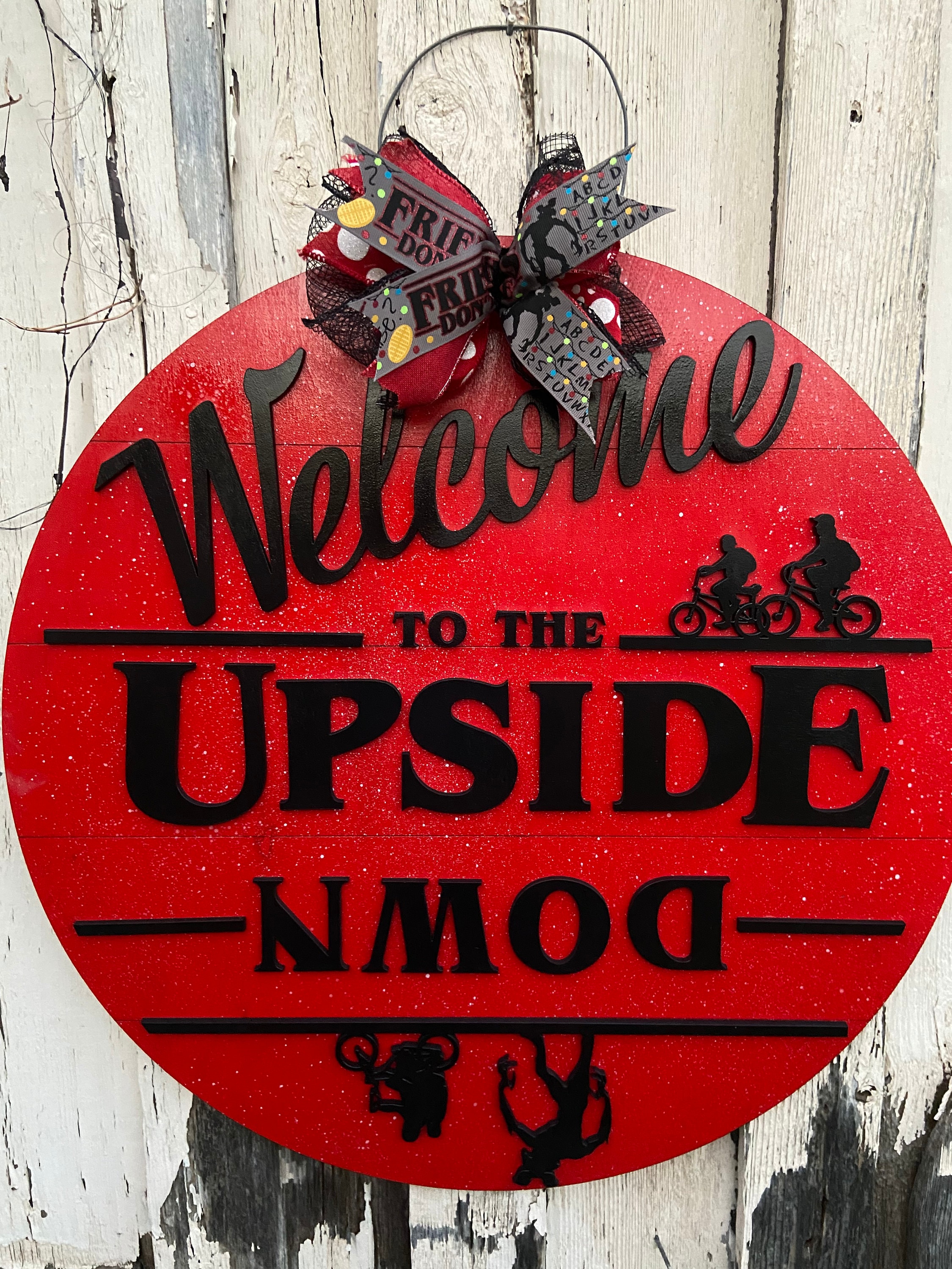 Stranger Things Upside Down Door Hanger - Etsy