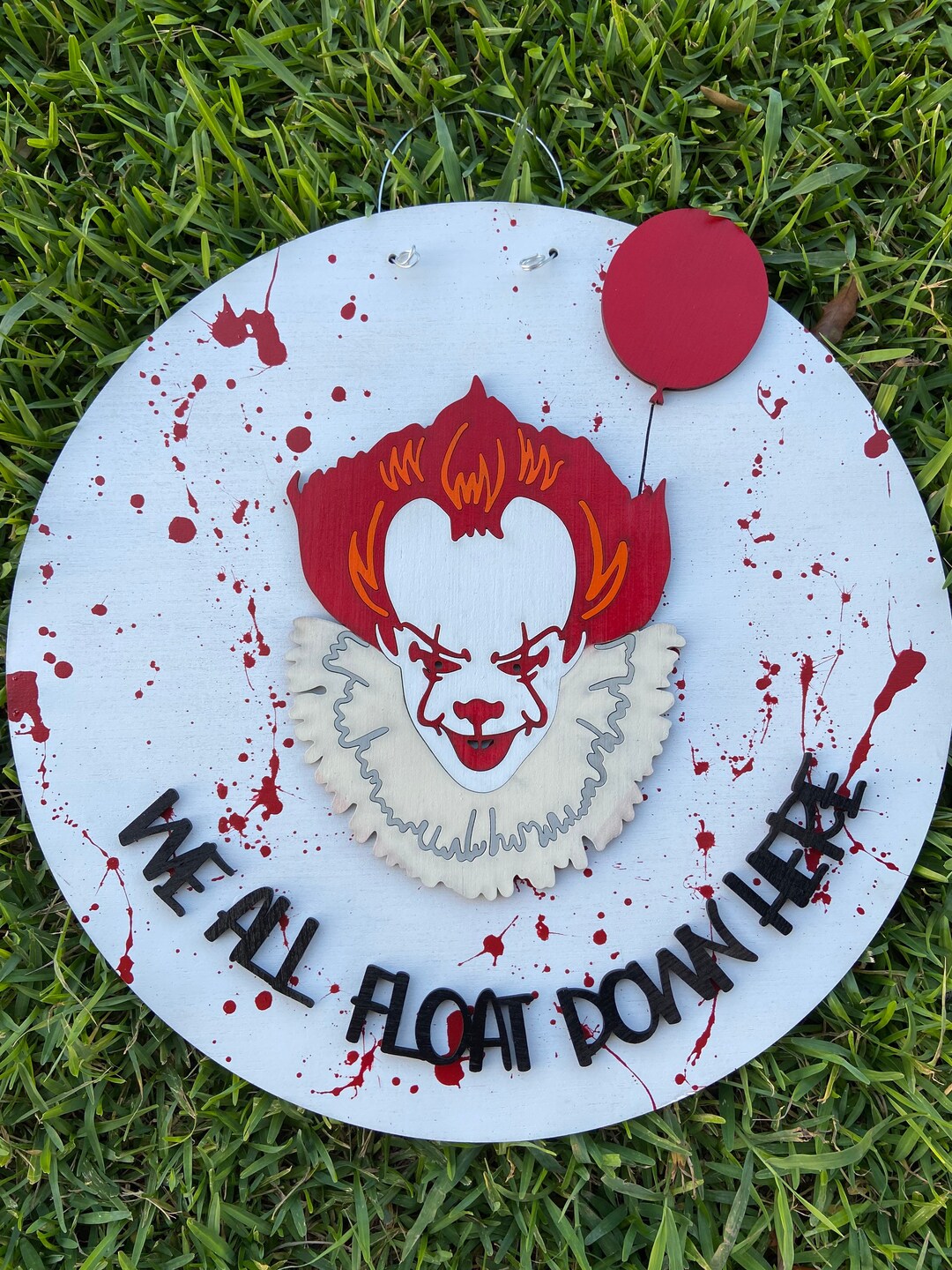 Halloween Door Hanger Pennywise Scary - Etsy