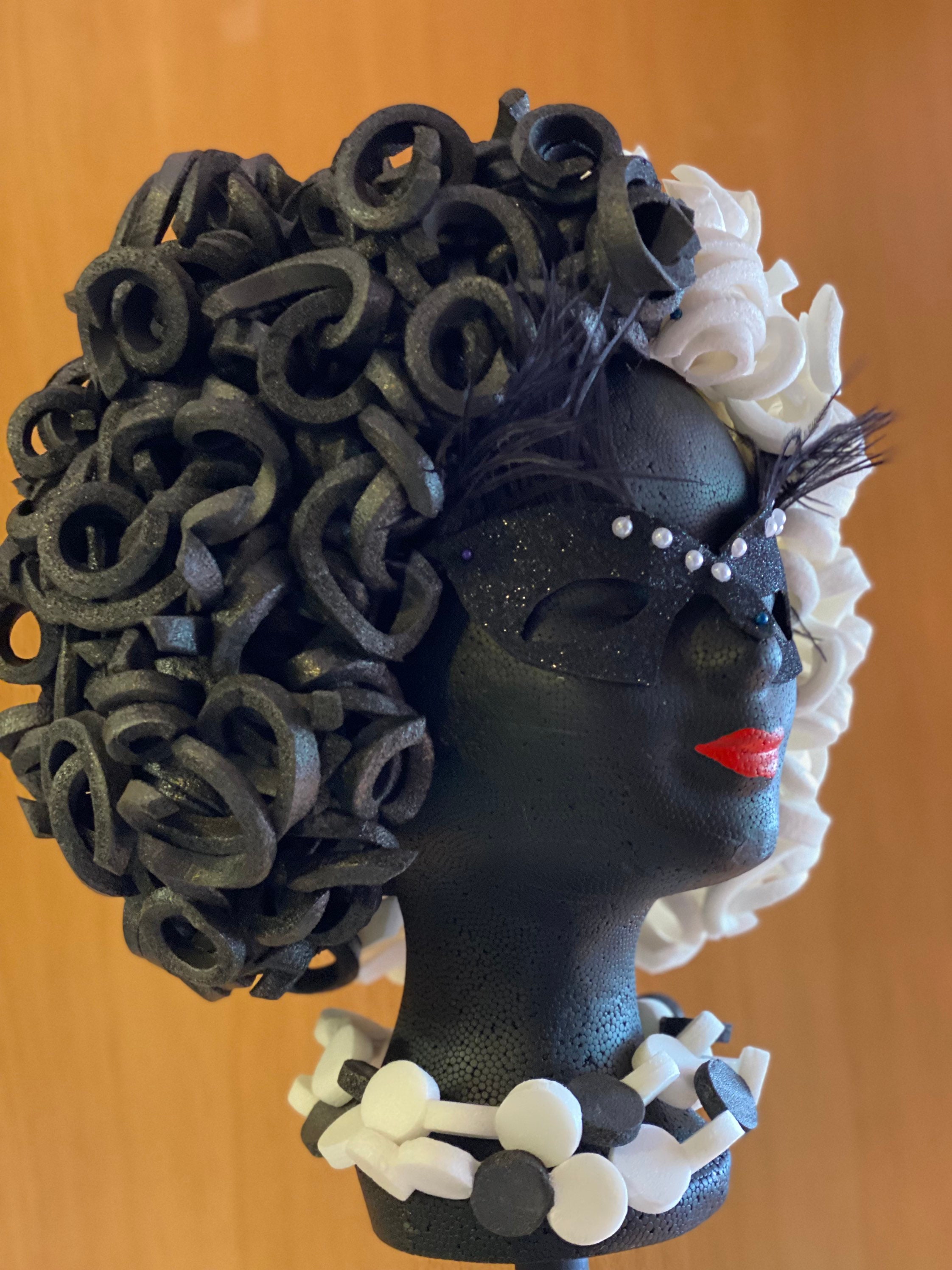 Foam Wig / Foamwig BLACK&WHITE ETSY102 - Etsy