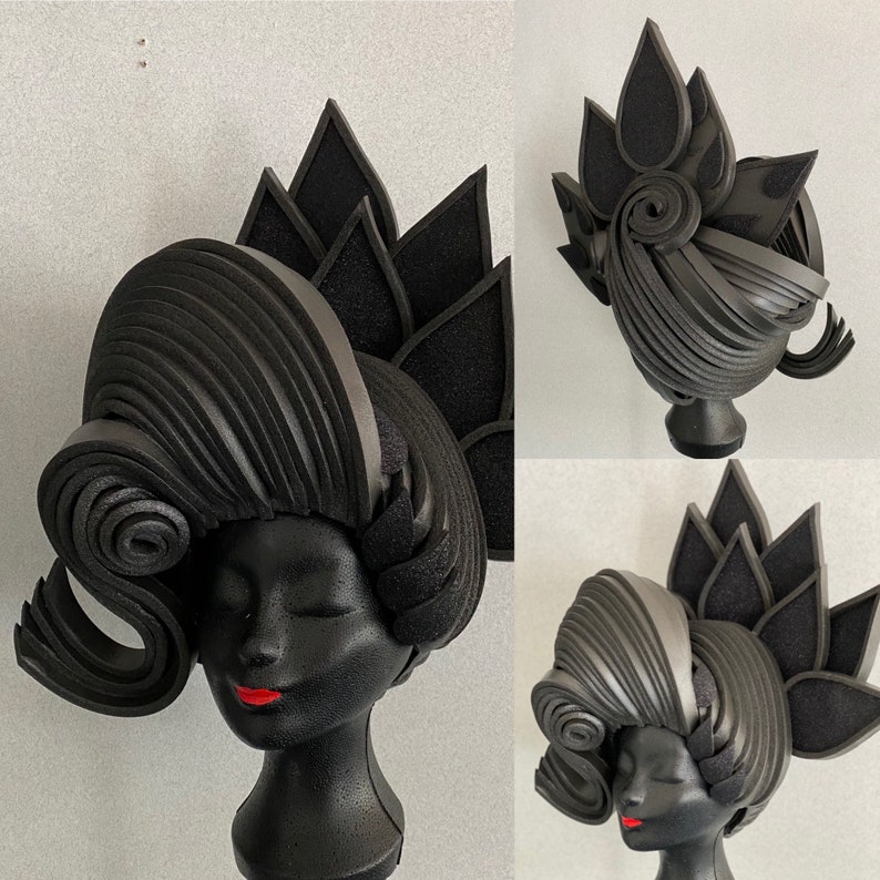 Foam Wig / Headpiece STYLISH ETSY077 - Etsy