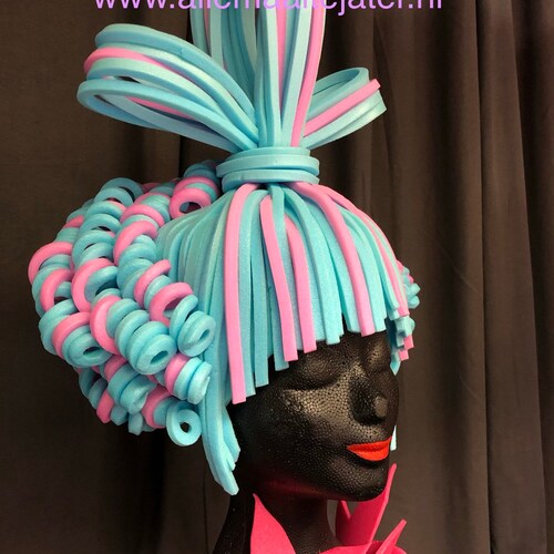 Foam Wig / Foampruik 2-TAILS LONG ETSY019 - Etsy