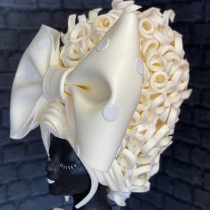 Foam Wig / Foampruik Madamme White Bow - Etsy
