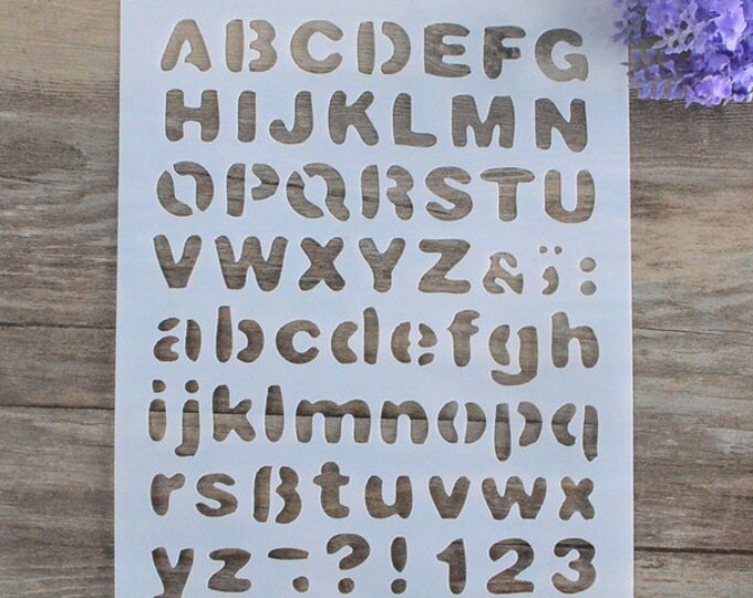 Alphabet Stencil Script Letter Stencil Script Letter Stencil | Etsy
