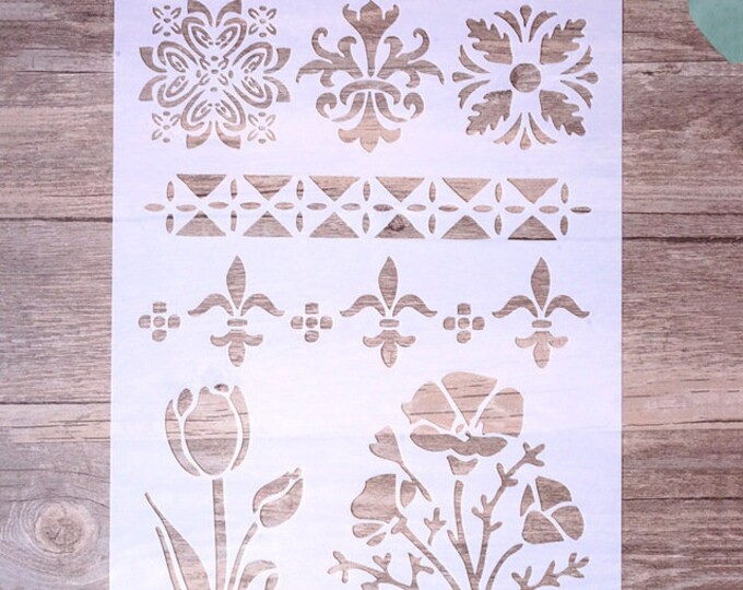Bird Stencil DIY Decor Stencil Flower Template Painting - Etsy