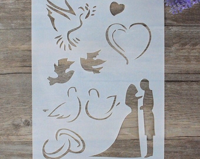Wedding Stencil DIY Decor Stencil Wedding Tempalte | Etsy