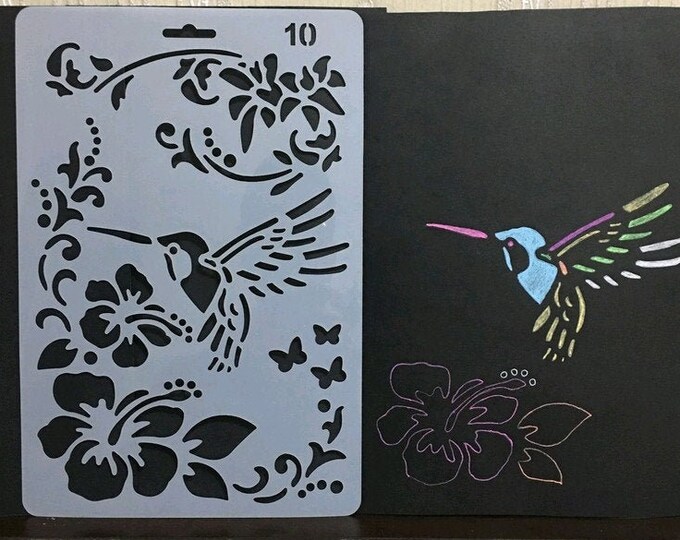Bird Stencil DIY Decor Stencil Flower Template Painting - Etsy