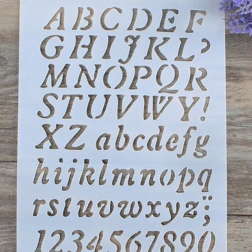 Alphabet Stencil Script Letter Stencil Script Letter Stencil - Etsy