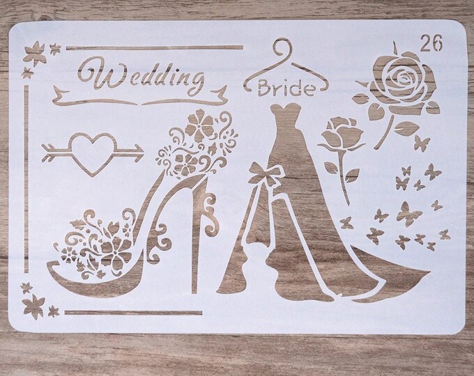 French Script Stencil Beautiful French Script Stencil DIY - Etsy