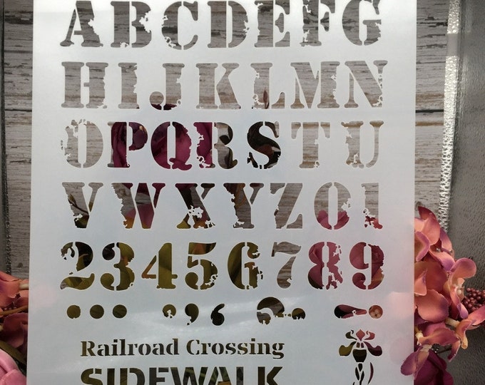 Alphabet Stencil Script Letter Stencil Script Letter Stencil | Etsy