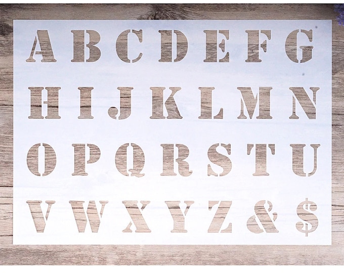 Alphabet Stencil Script Letter Stencil Script Letter Stencil | Etsy