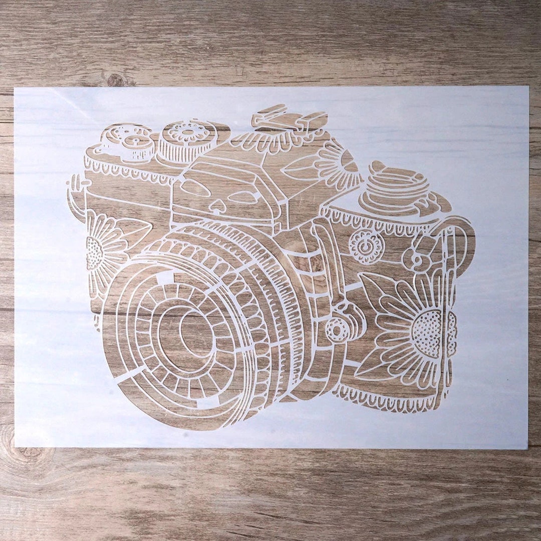 Camera Mandala Stencil, Craft Stencil, Stencil for Wall, DIY Decor ...