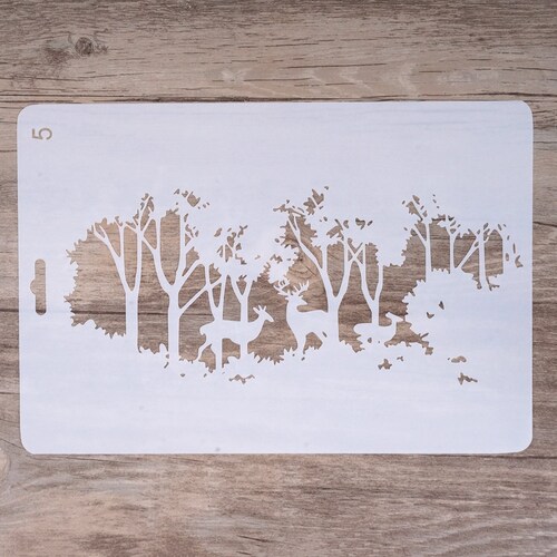 Deer Forest Stencil Painting Stencil DIY Decor Stencil - Etsy
