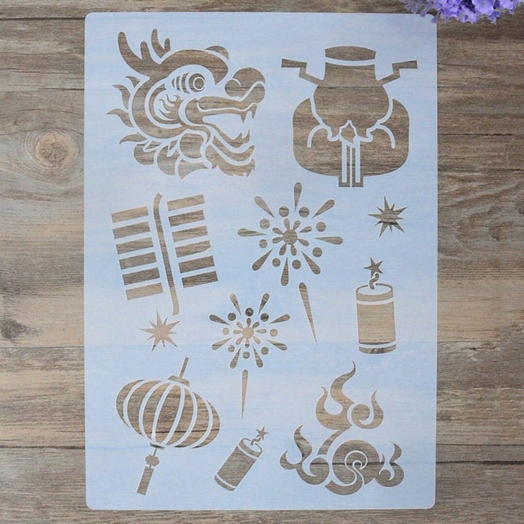 Celebration Stencils DIY Scrapbooking - Happy Birthday Template Stencil ...