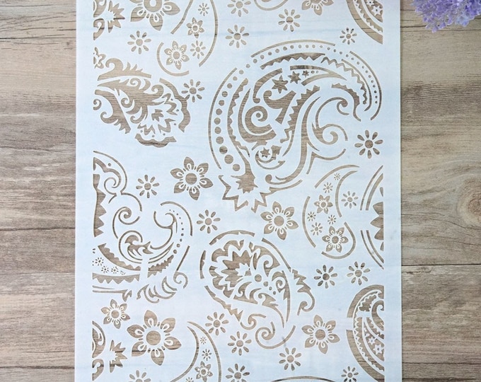 Paisley Stencil Paisley Template Craft Stencil Painting - Etsy