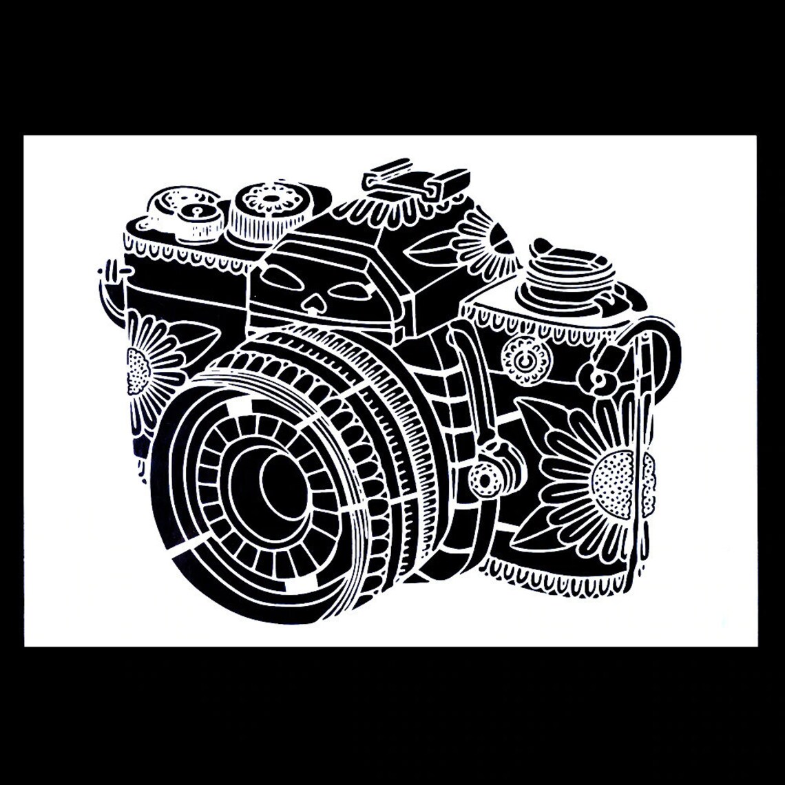 Camera Mandala Stencil Craft Stencil Stencil for Wall DIY - Etsy