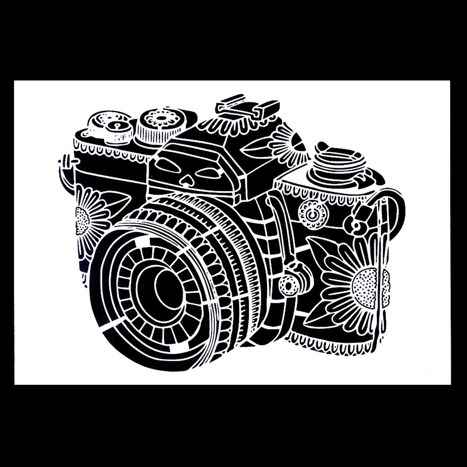 Camera Mandala Stencil Craft Stencil Stencil for Wall DIY - Etsy