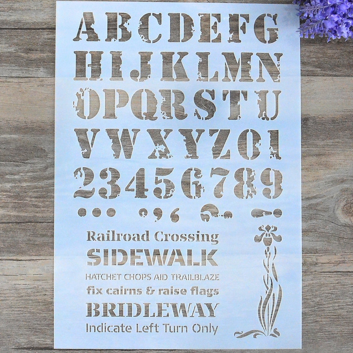 Alphabet Stencil, Script Letter Stencil, Planner Stencil, Bullet ...