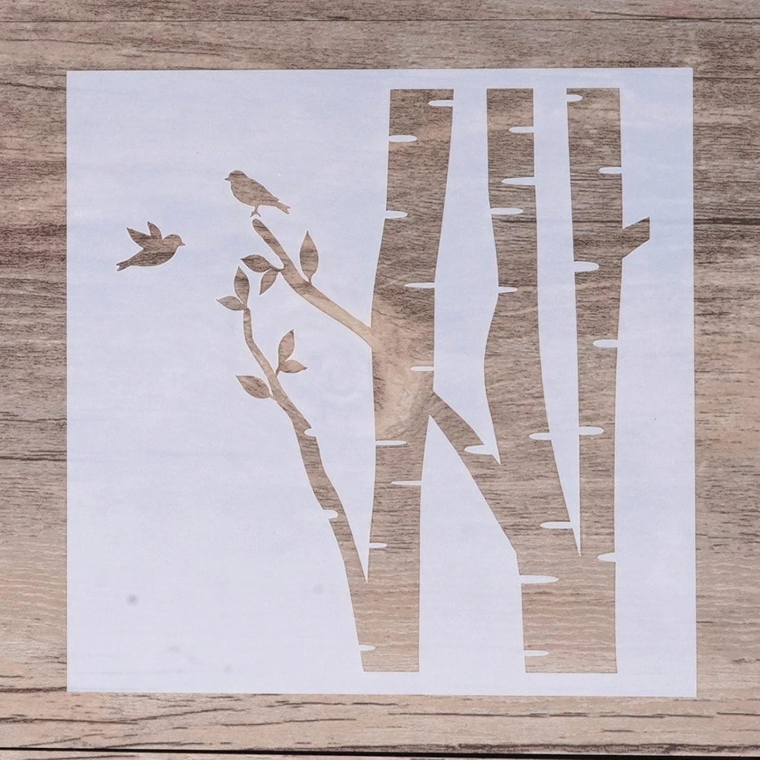Bird Tree Stencils for Scrapbooking Stamping DIY Decor Stencil Painting ...