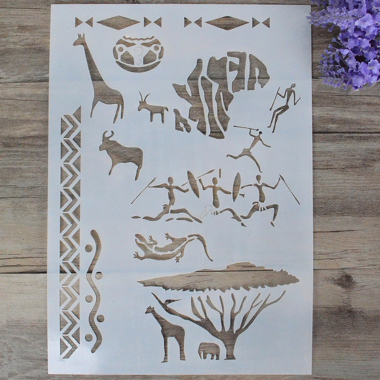 Safari Stencils For Painting Scrapbooking Stamping Animal | Etsy