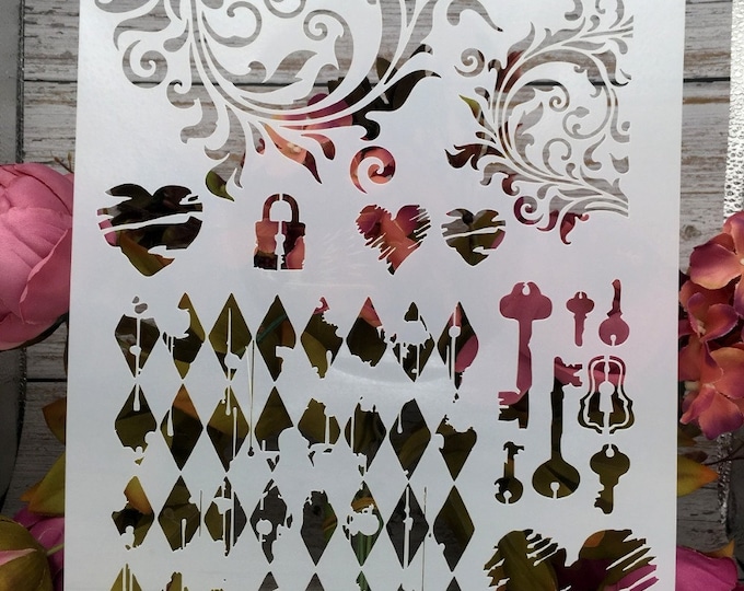 Alphabet Stencil Script Letter Stencil Script Letter Stencil | Etsy