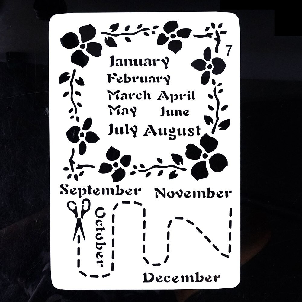 Calendar Stencil Month Stencil Stencils for Walls Painting - Etsy