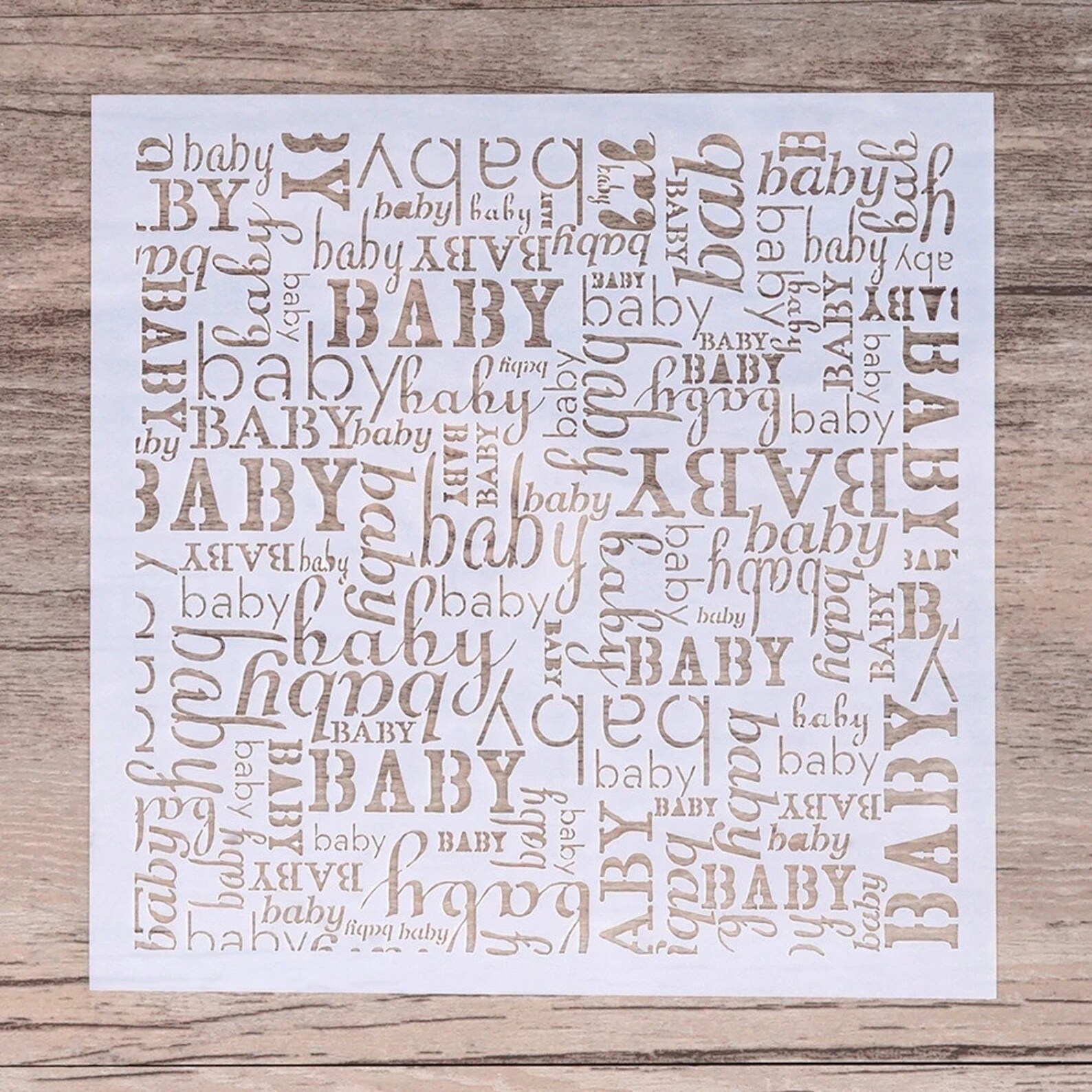 Baby Word Stencils - Scrapbooking Stencil - Airbrush Template - DIY ...