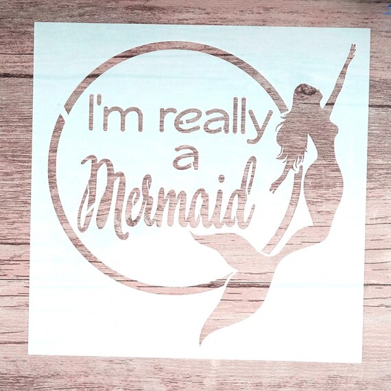 Mermaid Stencil Painting stencil Scrapbooking stencil | Etsy