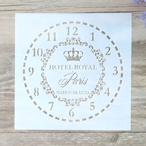 Crown Clock Stencil, Wall Stencil, Scrapbooking Stamping, DIY Decor ...